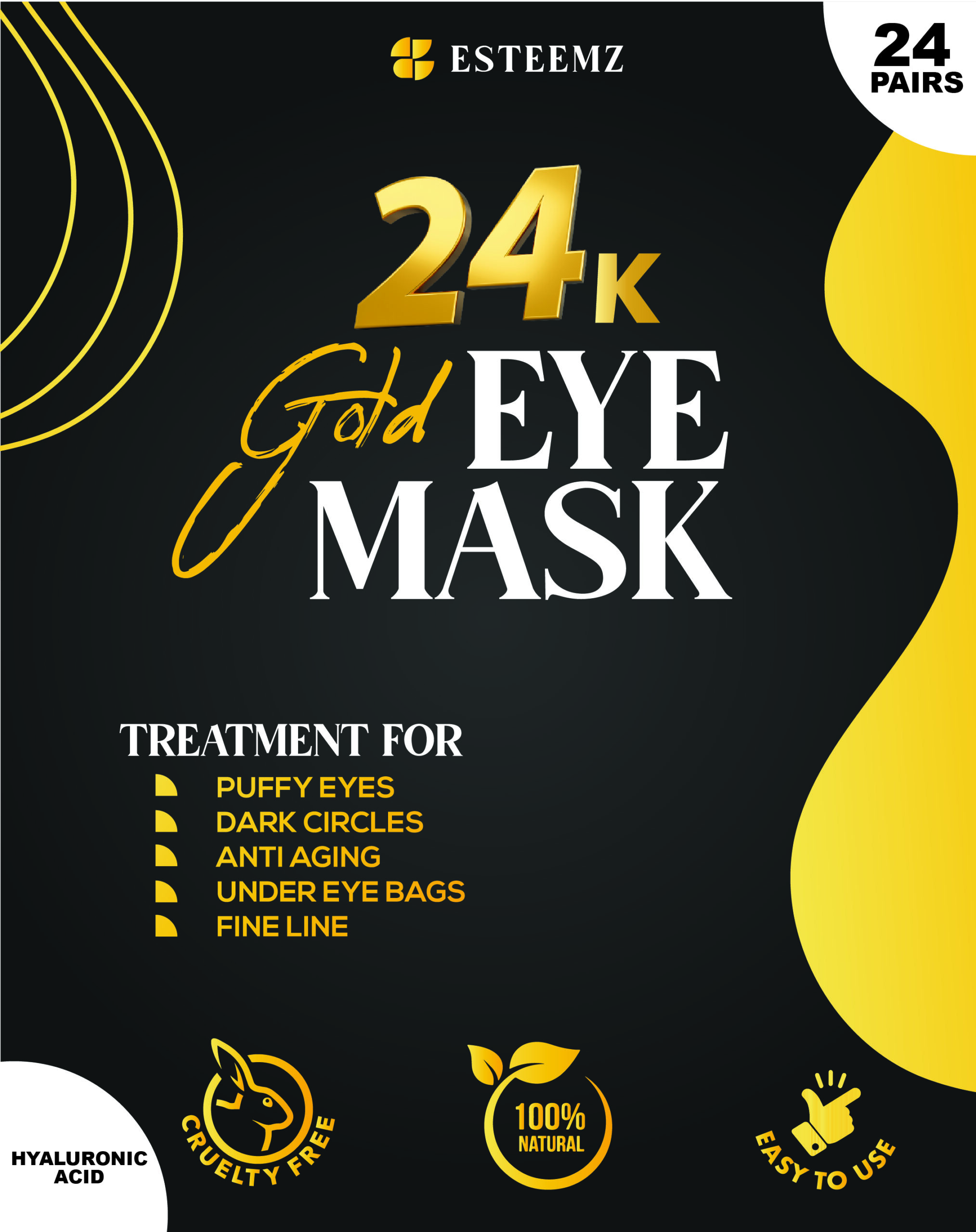 24K Gold Mask-24-Pairs – ESTEEMZ